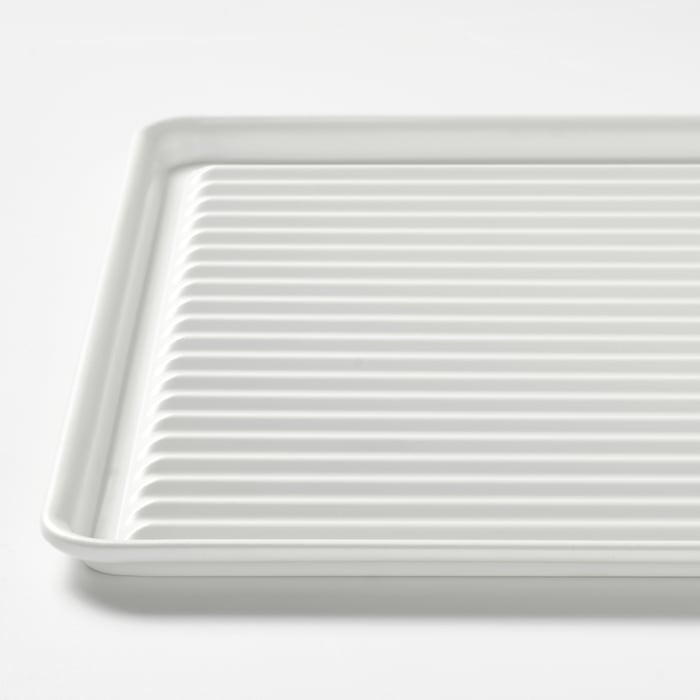 VÄLVÅRDAD dish drainer, white/galvanised, 52x35 cm - IKEA