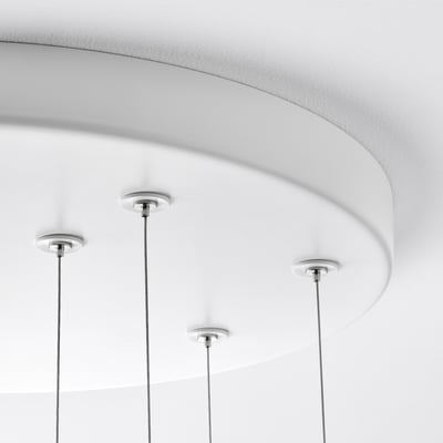 VARMBLIXT LED pendant lamp, white frosted glass, 46 cm - IKEA