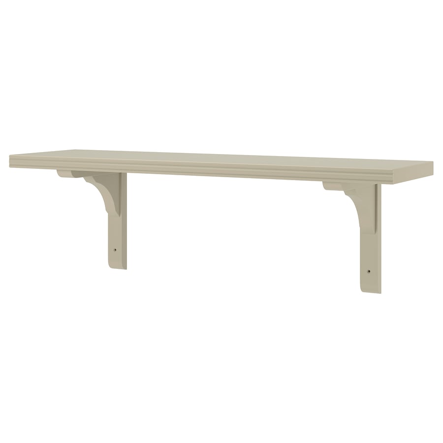 BERGSHULT / RAMSHULT wandplank, grijsbeige, 80x20 cm - IKEA
