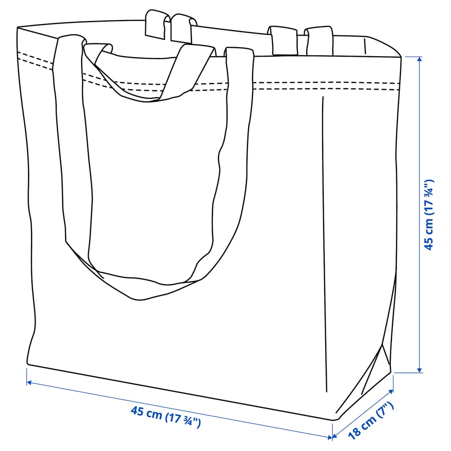 FRAKTA tas, medium, blauw, 45x18x45 cm/36 l - IKEA