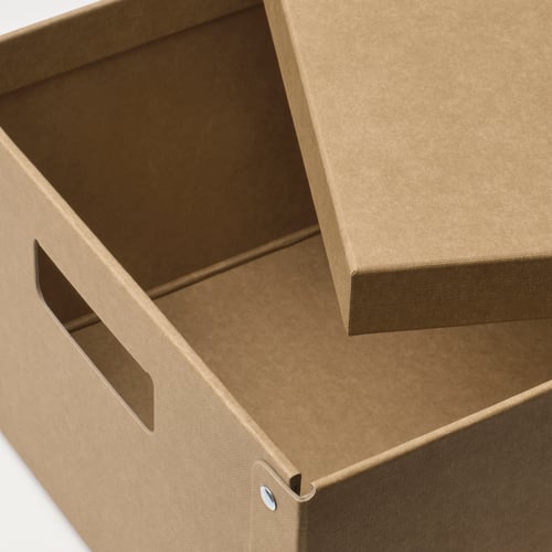 GÄRDESGÅRD doos met deksel, naturel, 25x35x16 cm - IKEA