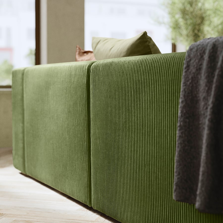 JÄTTEBO 3-zits modulaire bank, Samsala donker geel-groen - IKEA