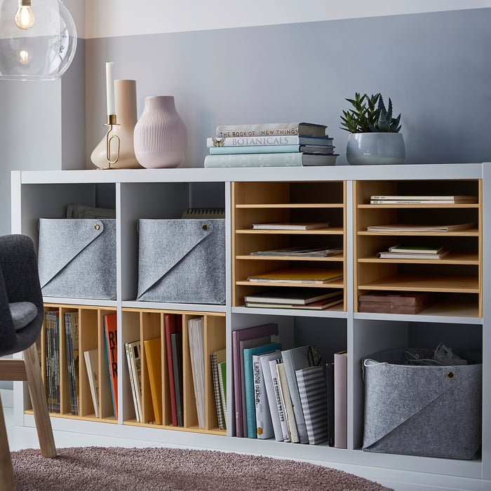 KALLAX Inzet met 4 planken, grenen, 33x33 cm - IKEA