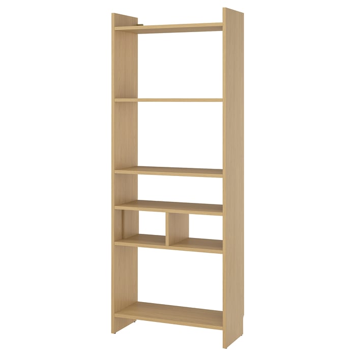 LÅDMAKARE opbergcombinatie, met 1 plankinzet/eikenpatroon, 81x35x212 cm ...