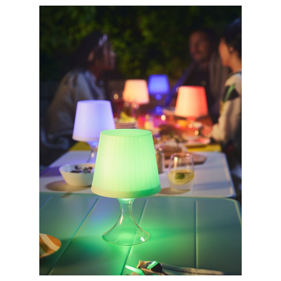 LAMPAN Draagbare led-lamp, op batterijen aanpasbare kleur/buiten wit ...