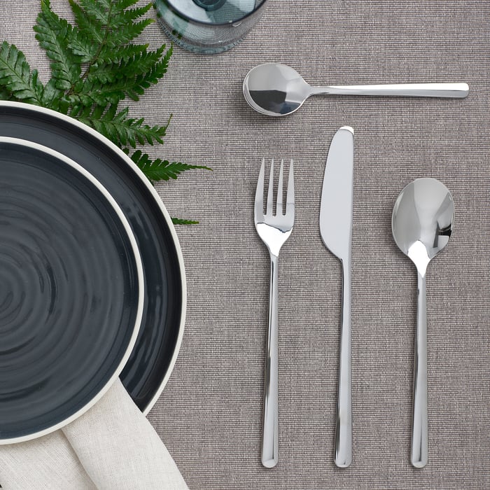LÖFTESRIK bestek 24-delig, roestvrij staal - IKEA