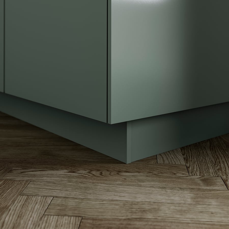 NICKEBO plint, mat grijsgroen, 213x11 cm - IKEA