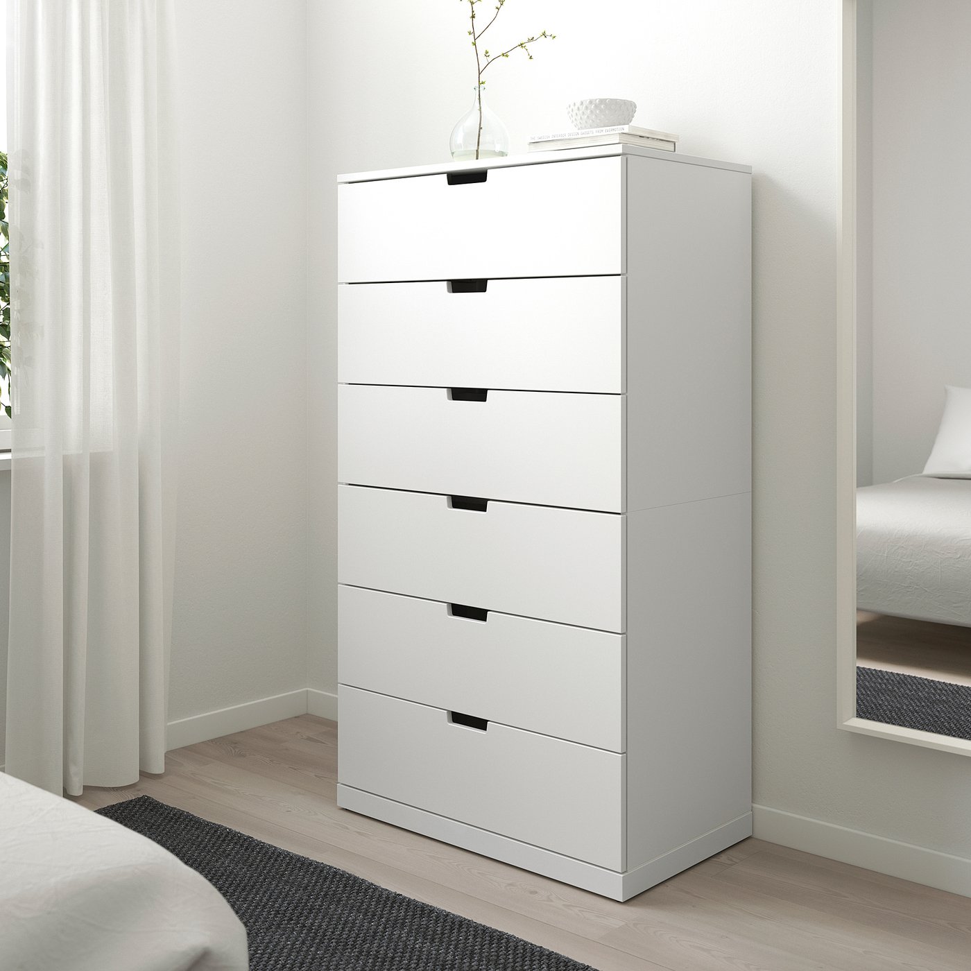 NORDLI Ladekast 6 lades, wit, 80x145 cm - IKEA