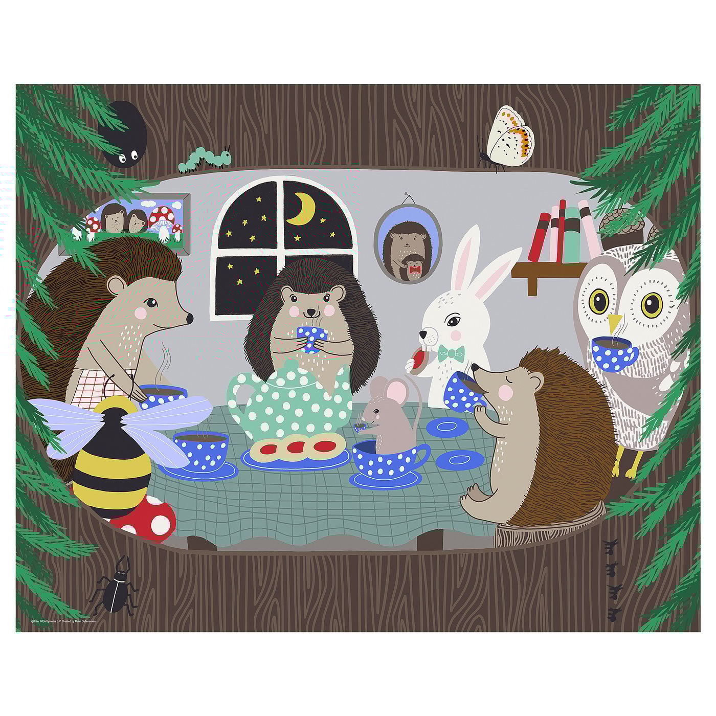 SKOGSDUVA poster, theetijd, 50x40 cm - IKEA