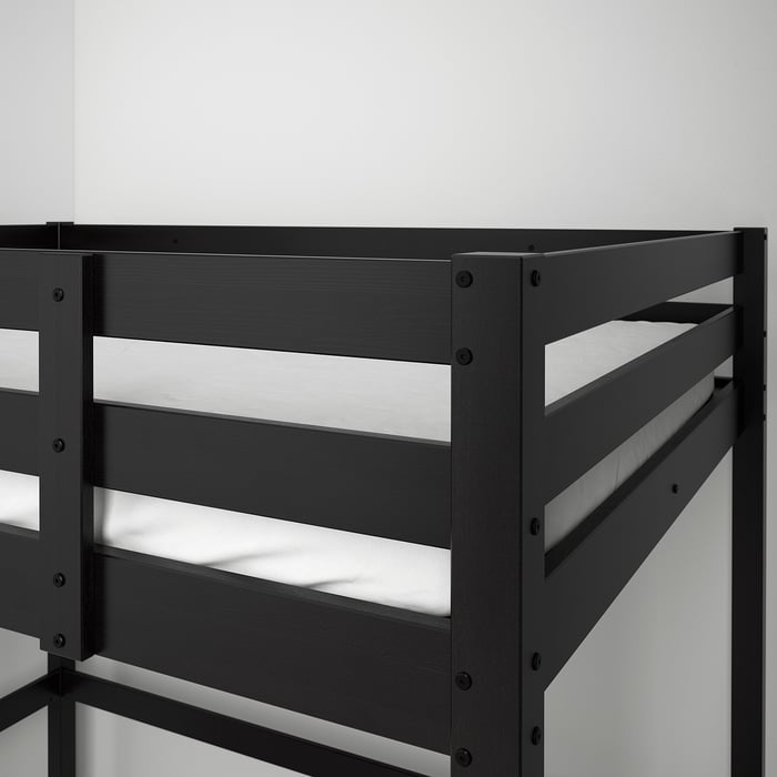 Frame hoogslaper, STORÅ, zwart, 140x200 cm - IKEA