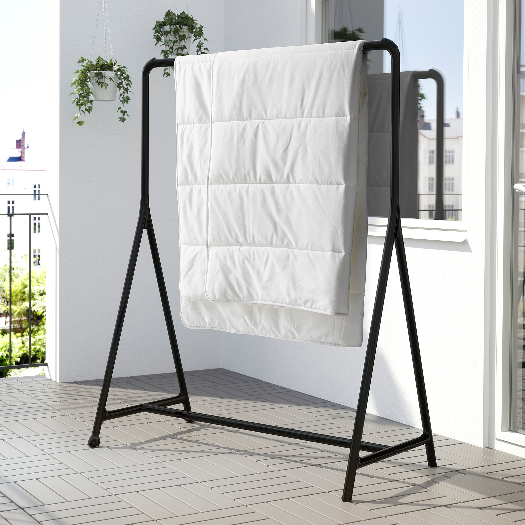 TURBO Kledingrek, binnen/buiten, zwart - IKEA