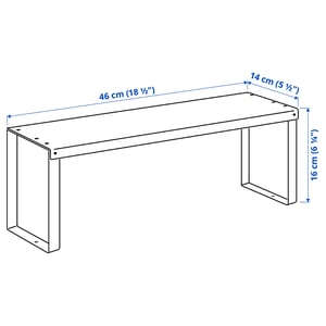 Plankinzet VARIERA wit 46x14x16 cm - IKEA