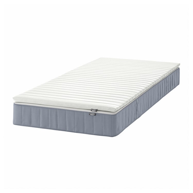 VESTERÖY matras en topper, stevig lichtblauw/Näsfjället wit, 80x200 cm ...