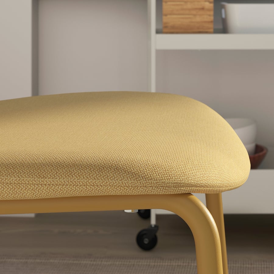 VIHALS / VIHALS tafel met 6 stoelen, groen/geel Tibbleby-geel, 120 ...