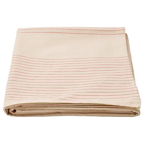 VIPPSTARR tafellaken, streeppatroon rood/naturel, 150x150 cm - IKEA