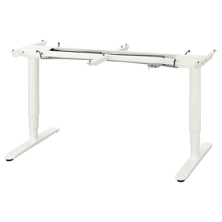 BEKANT underframe sit/stand f table tp, el, white, 160x80 cm - IKEA Norway