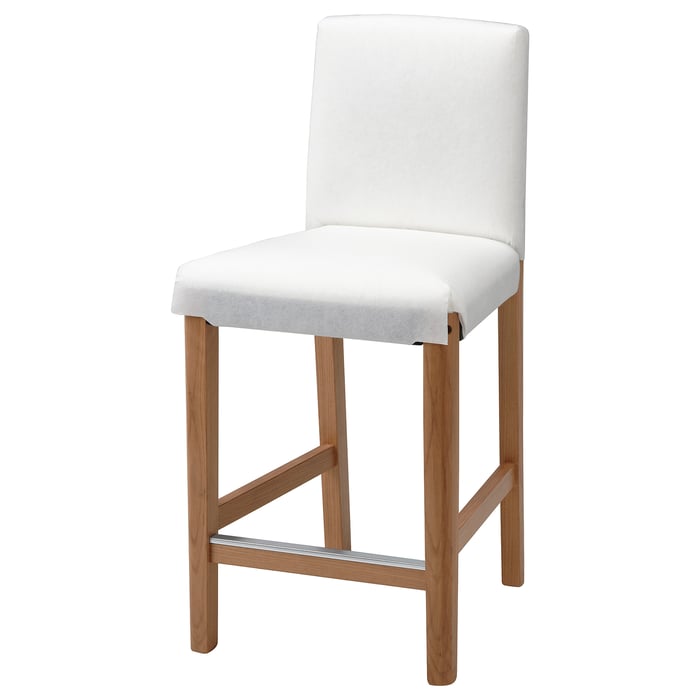 BERGMUND bar stool with backrest frame, counter height/oak effect, 62 ...