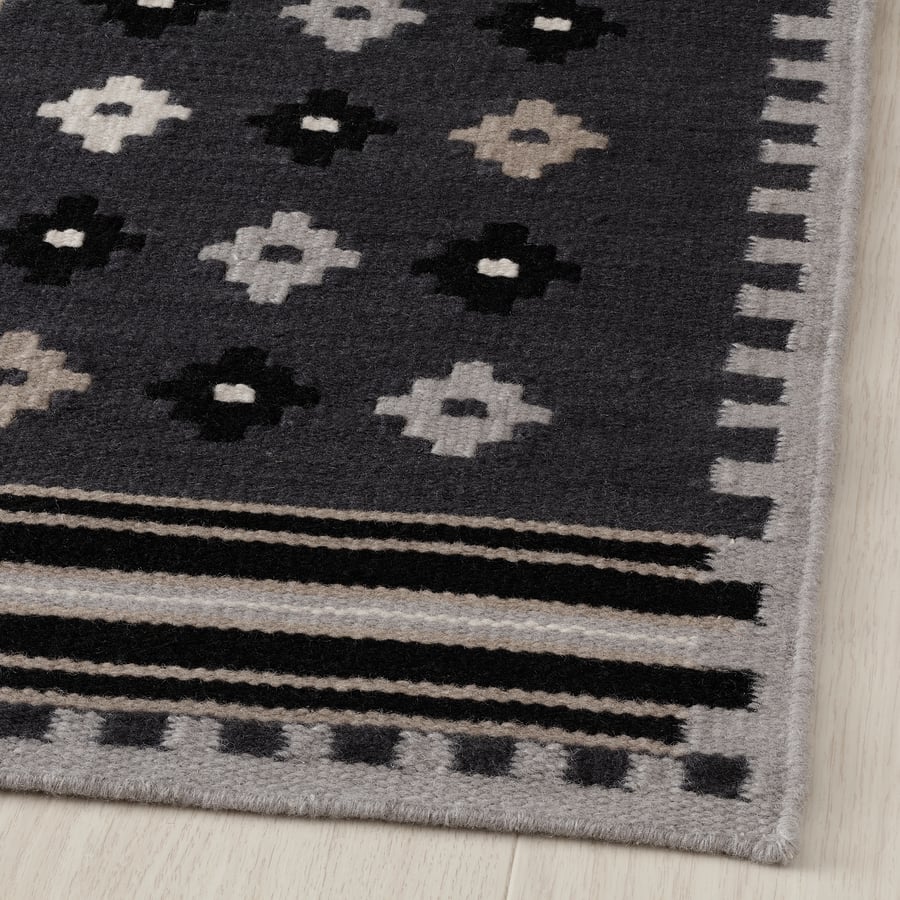 EREMITGRÖEN rug, flatwoven, dark grey, 170x240 cm - IKEA Norway