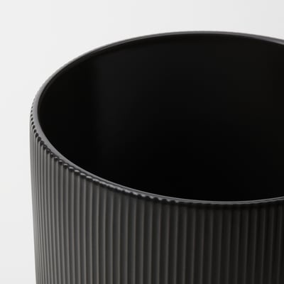 GRADVIS plant pot, in/outdoor black, 15 cm - IKEA Norway