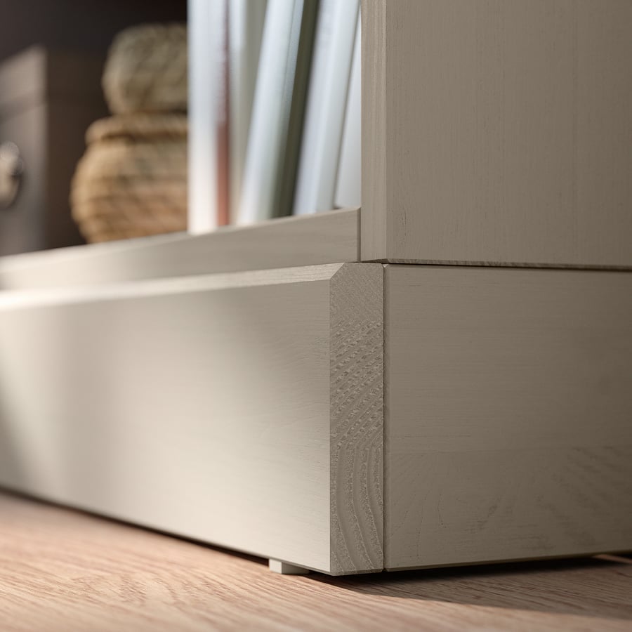 HAVSTA shelving unit with plinth, grey-beige, 81x37x134 cm - IKEA Norway