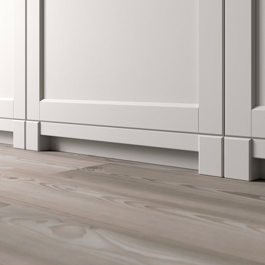 LERHYTTAN decorative plinth, light grey, 220 cm - IKEA Norway