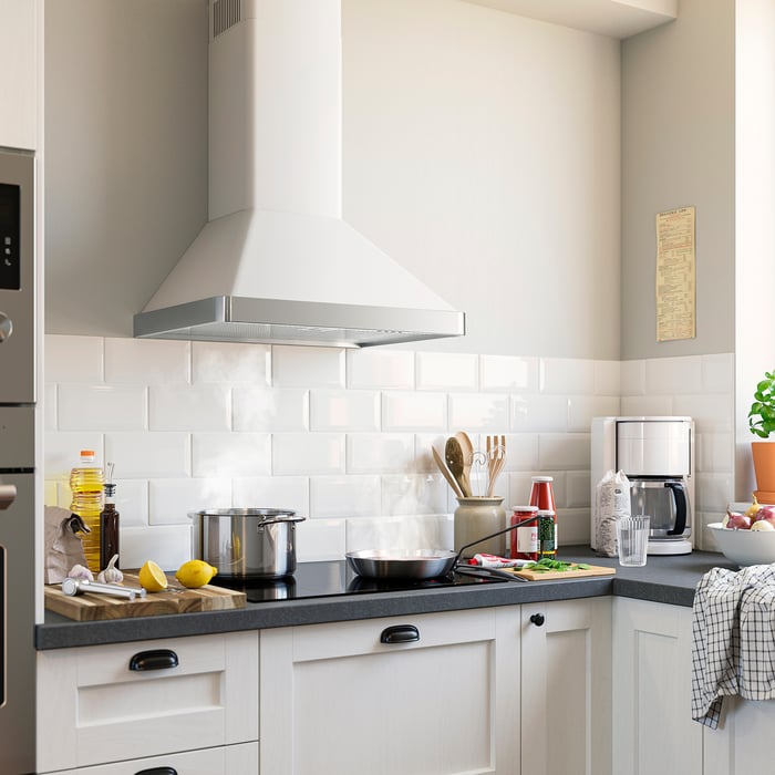 NILSBYN wall mounted extractor hood, IKEA 300 white, 60 cm - IKEA Norway