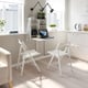 NORBERG wall-mount drop-leaf tbl w storage, white, 64x60 cm - IKEA Norway