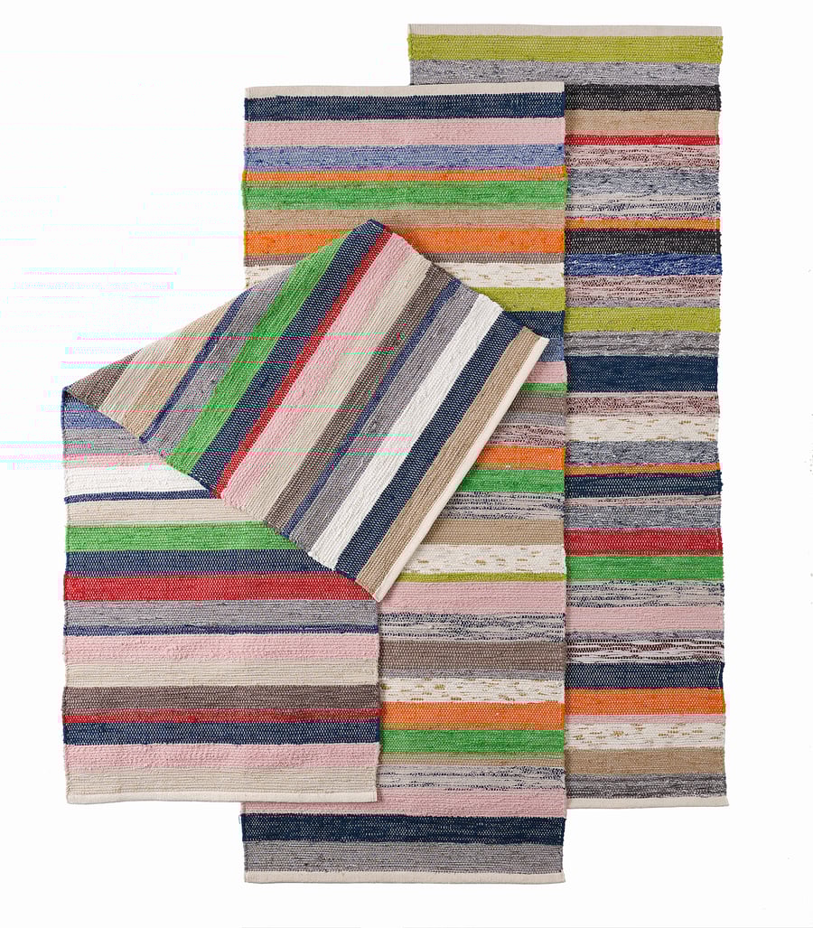 RANGSTRUP rug, flatwoven, handmade/cotton assorted colours, 70x180 cm ...