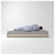 RENFJÄLLET pocket spring mattress base, incl leg firm/Knisa light beige ...