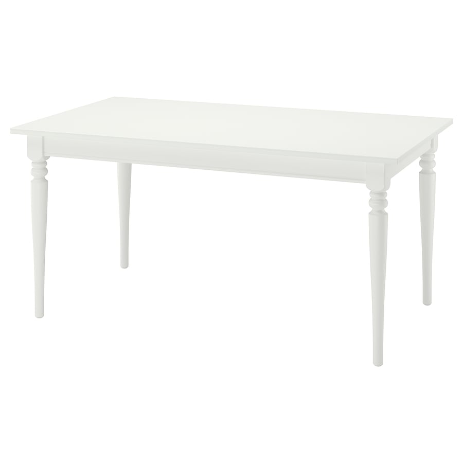 ROSENTORP extendable table, white, 155/215x87 cm - IKEA Norway