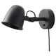 SKURUP wall lamp, black - IKEA Norway