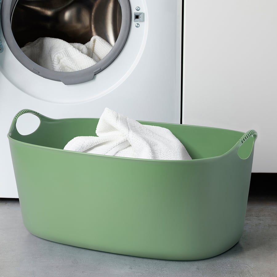 TORKIS flexi laundry basket, in-/outdoor, green, 35 l - IKEA Norway