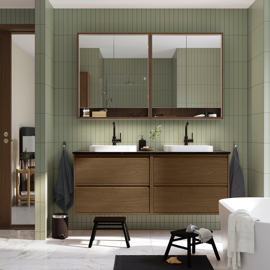 ÄNGSJÖN / BACKSJÖN servantskap/servanter/blandebatteri, brun ...