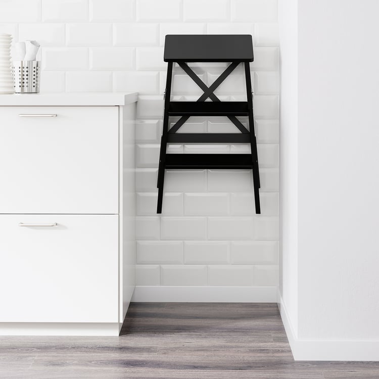 BEKVÄM Trappestige, 3 trinn, svart - IKEA