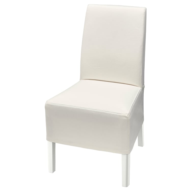 BERGMUND stol med mellomlangt trekk, hvit/Inseros hvit - IKEA