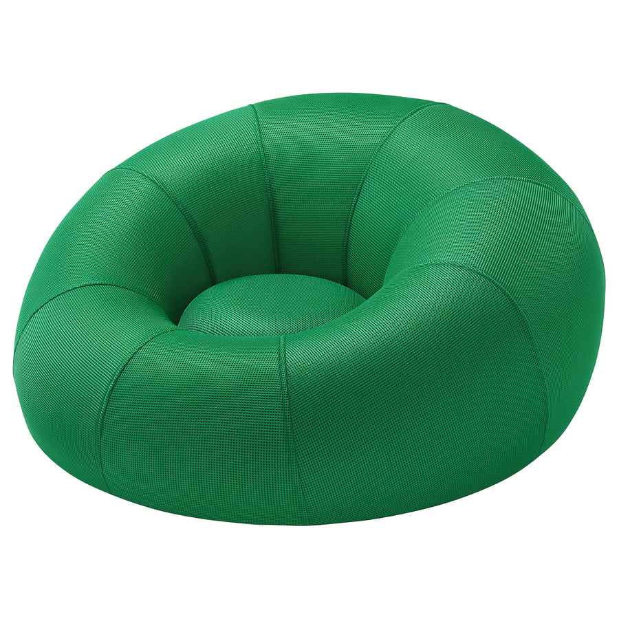 BRÄNNBOLL oppblåsbar liggestol for gaming, klargrønn - IKEA