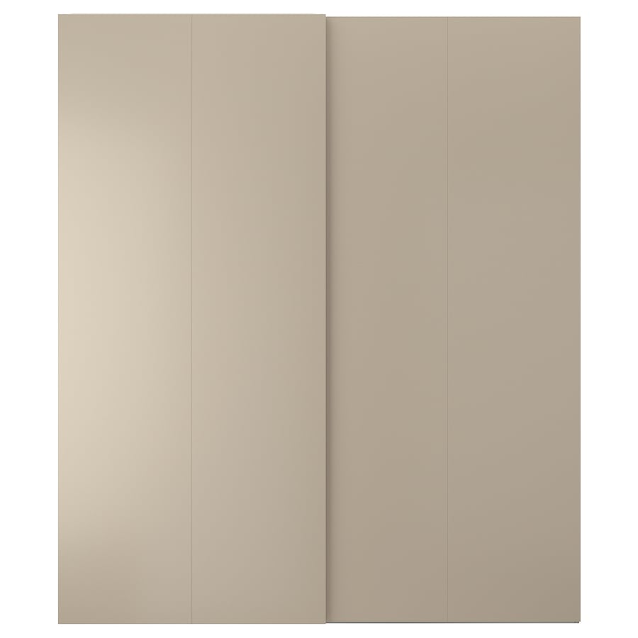 HASVIK skyvedører par, gråbeige, 200x236 cm - IKEA