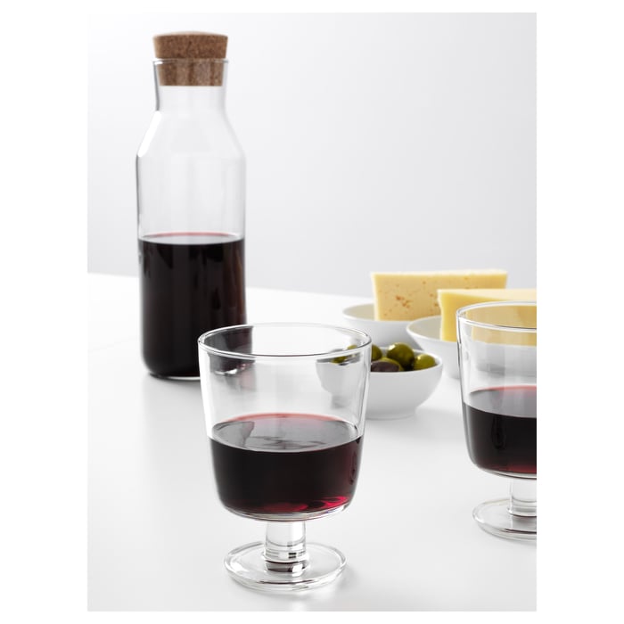 IKEA 365+ glass med stett, klart glass, 30 cl - IKEA