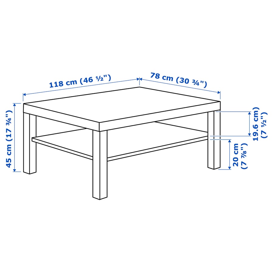 LACK Bord, hvit, 118x78 cm - IKEA
