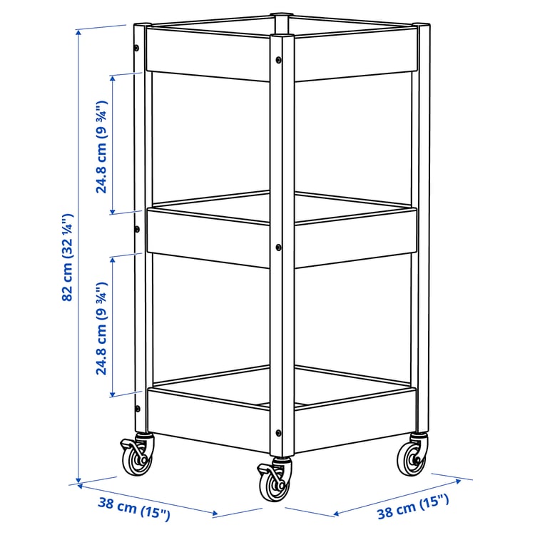 LOSHULT trillebord, furu, 38x38x82 cm - IKEA