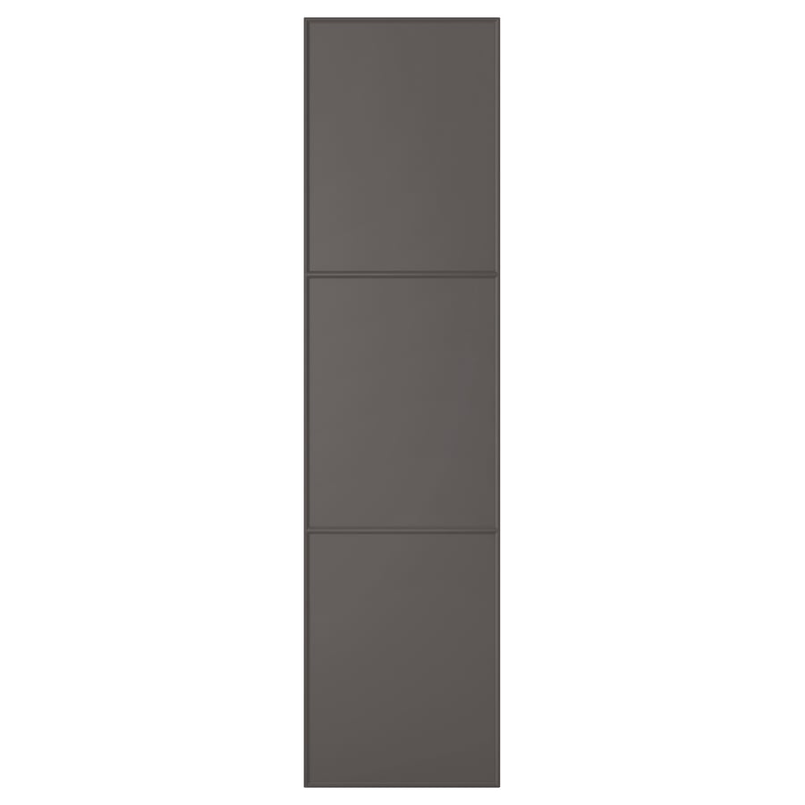 MERÅKER dør med hengsler, mørk grå, 50x195 cm - IKEA
