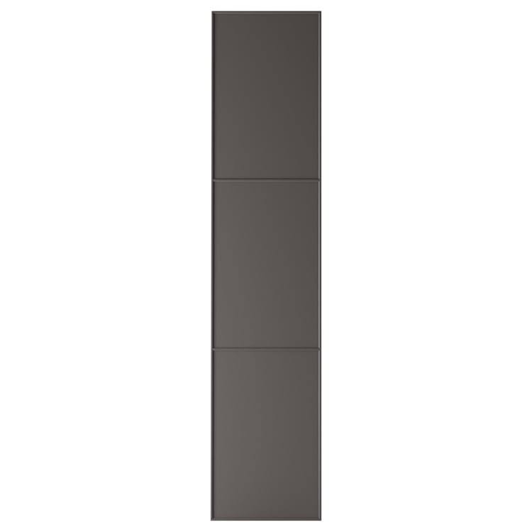 MERÅKER dør med hengsler, mørk grå, 50x229 cm - IKEA