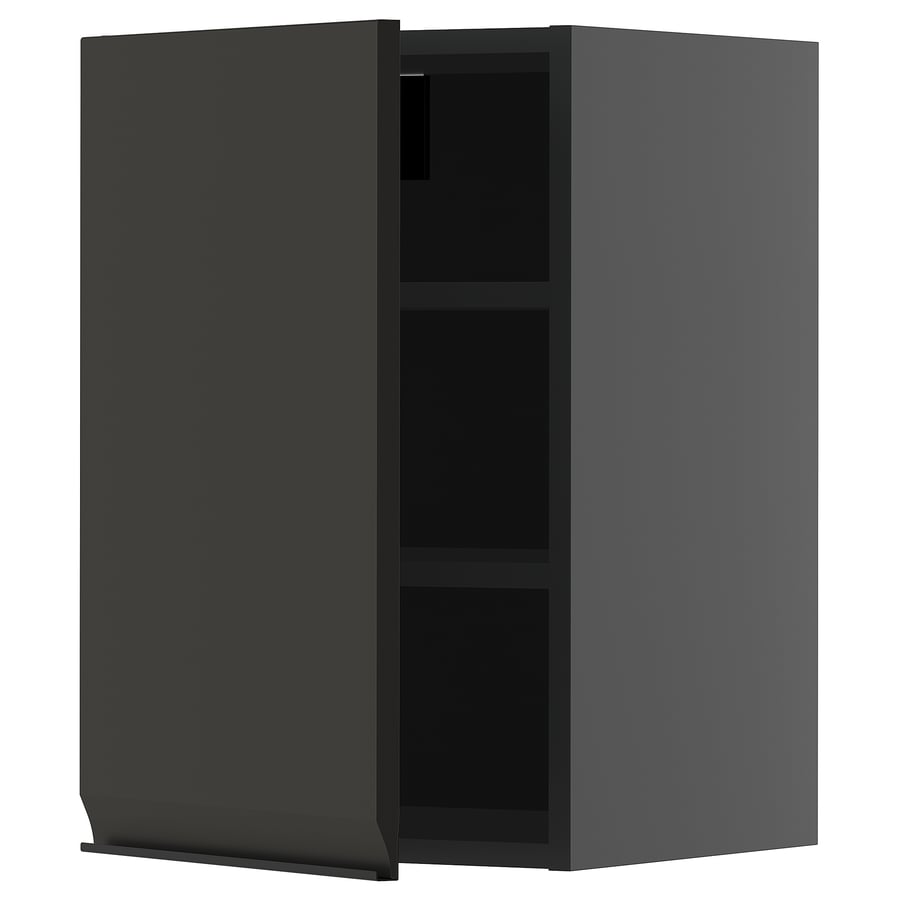 METOD veggskap med hylleplater, svartgrå/Upplöv matt antrasitt, 40x60 ...