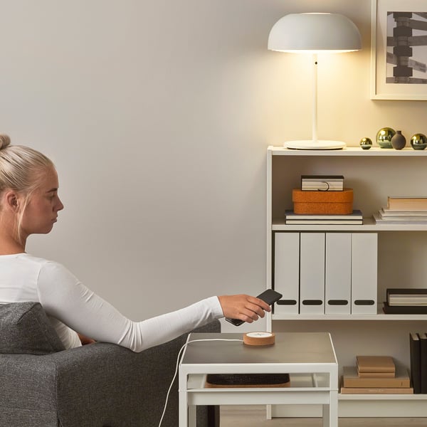 NORDMÄRKE Trådløs lader - hvit/kork - IKEA