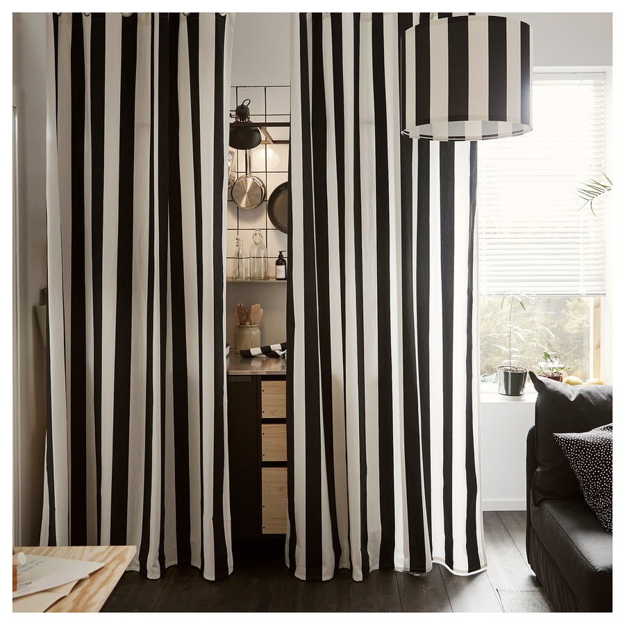 RINGSTA lampeskjerm, svart/hvit, 42 cm - IKEA