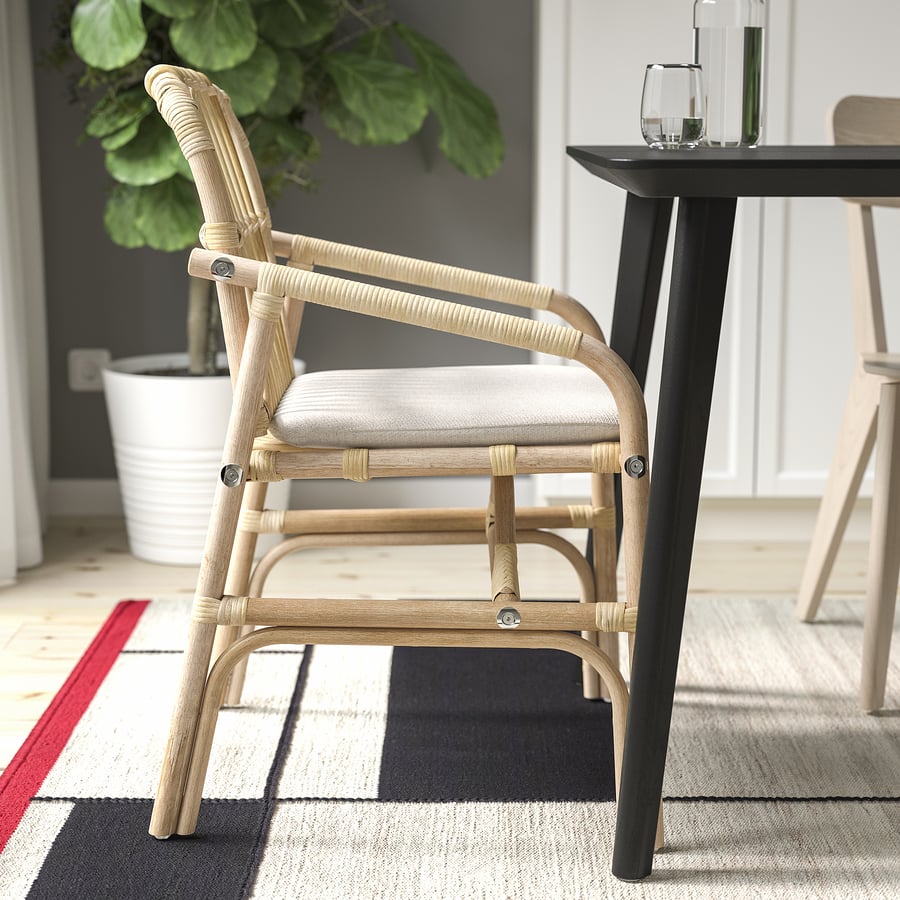 SALNÖ stol med armlener, rotting - IKEA