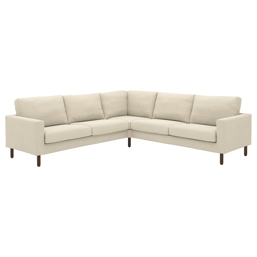 SALTSJÖBADEN hjørnesofa, 4-seters, Fridtuna lys beige - IKEA