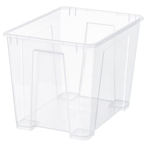 SAMLA Kasse, transparent, 39x28x28 cm/22 l - IKEA
