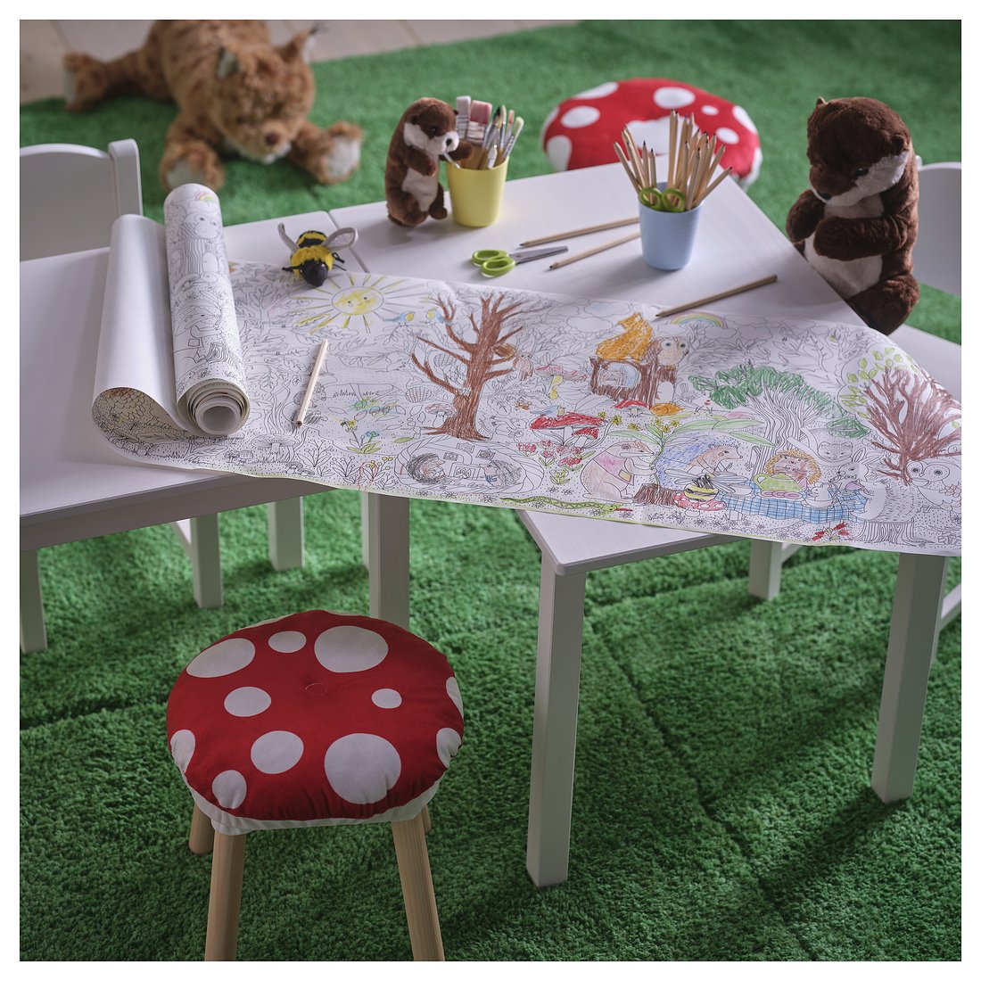 SKOGSDUVA rull med tegnepapir, forhekset skog, 10 m - IKEA