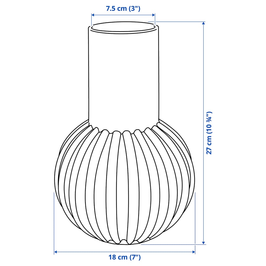 SKOGSTUNDRA vase, hvit, 27 cm - IKEA
